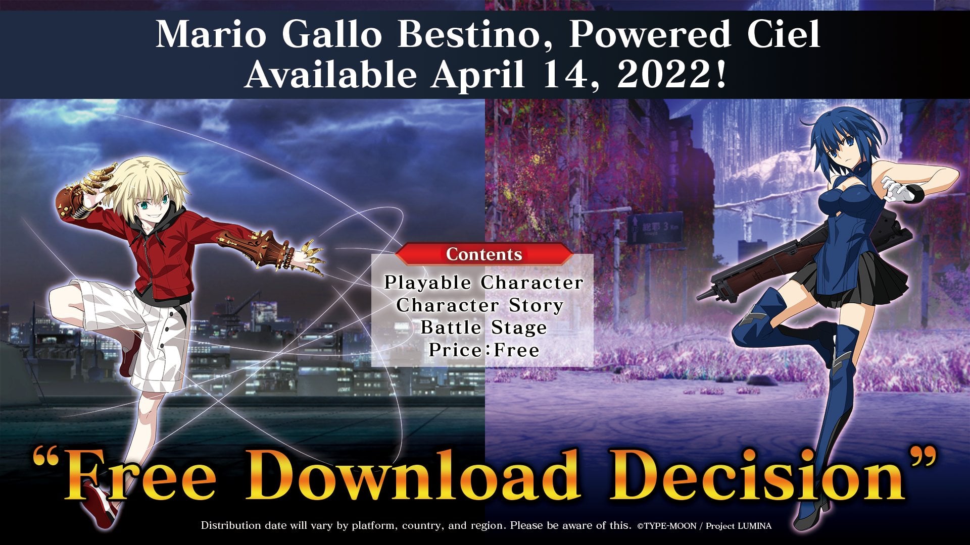 Melty Blood: Type Lumina - Powered Ciel and Mario Gallo Bestino ...