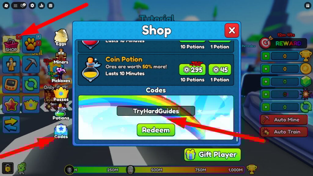 Pickaxe Simulator Codes [Part 2] (December 2025) - Try Hard Guides