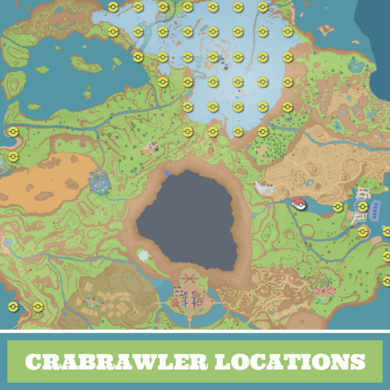 Crabrawler Shell Locations & Map - Where to Farm in Pokemon Scarlet and ...