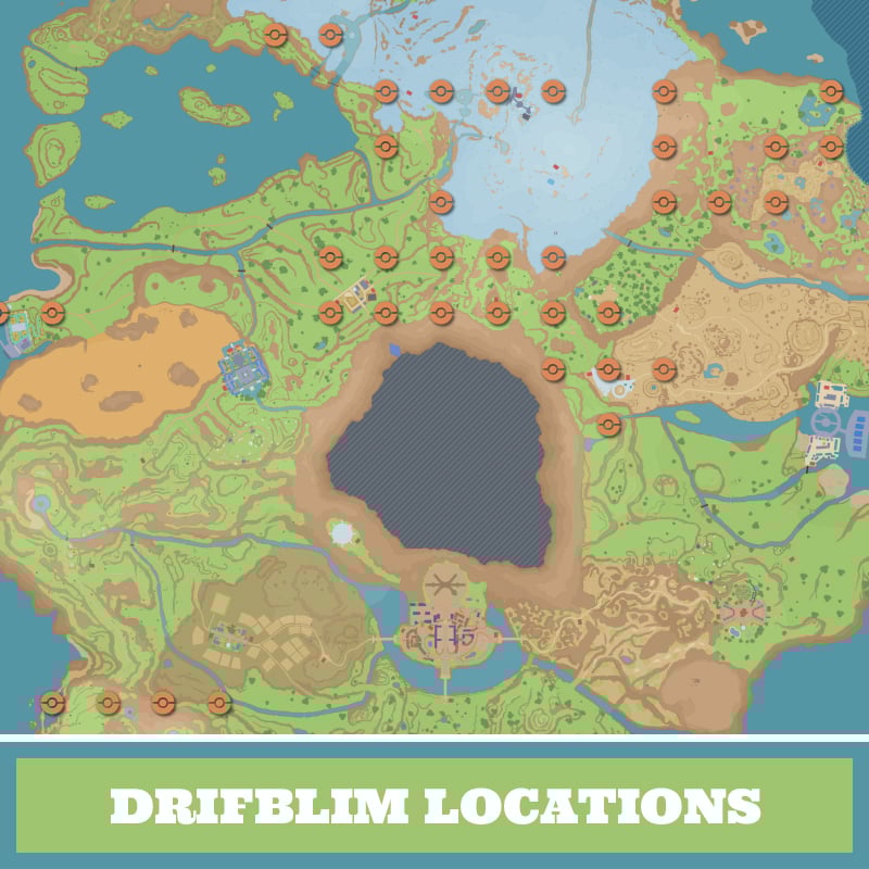 Drifloon Gas Locations & Map - Where to Farm in Pokemon Scarlet and ...