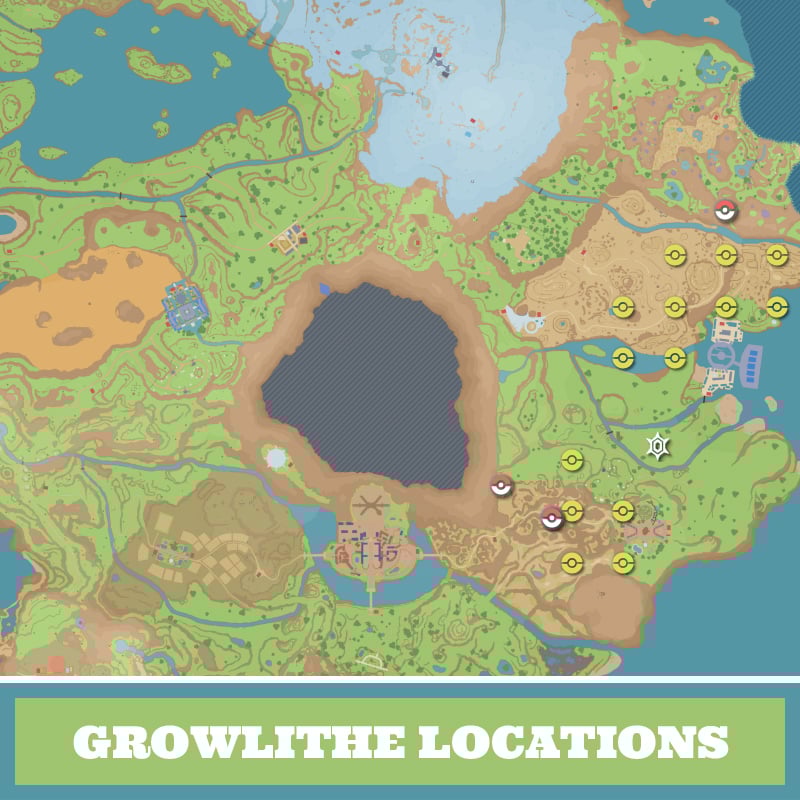 Growlithe Fur Locations & Map - Where to Farm in Pokemon Scarlet and ...