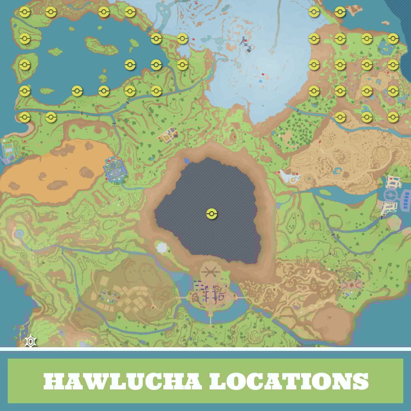 Hawlucha Down Locations & Map - Where to Farm in Pokemon Scarlet and ...