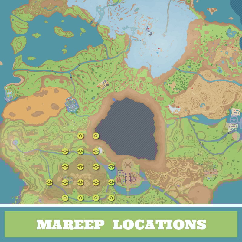 Mareep Wool Locations & Map - Where to Farm in Pokemon Scarlet and ...