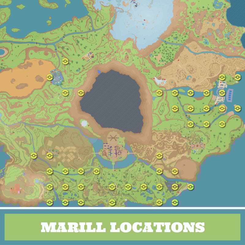Azurill Fur Locations & Map - Where to Farm in Pokemon Scarlet and ...