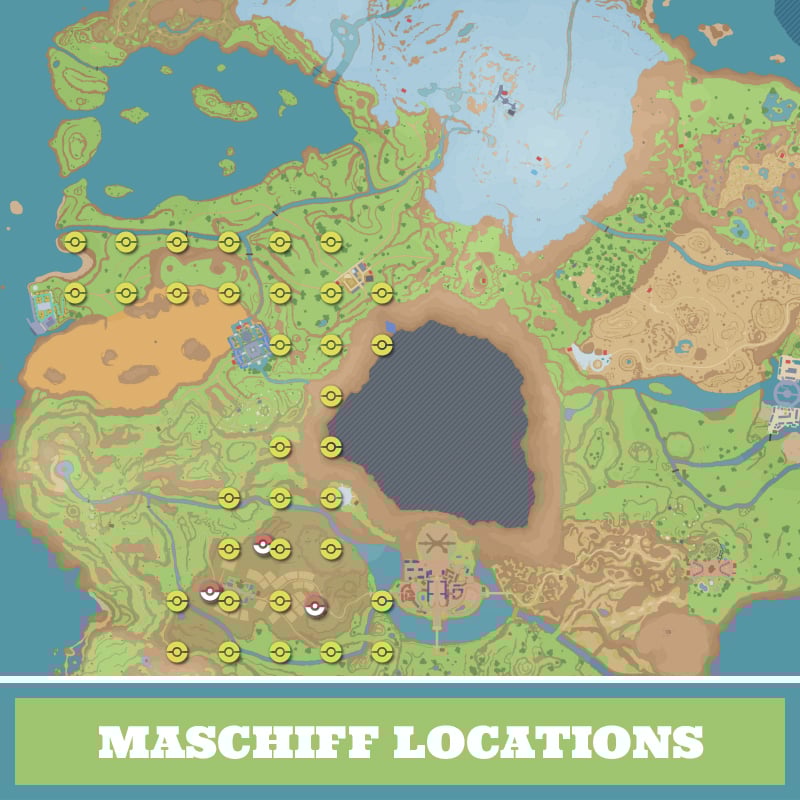 Maschiff Fang Locations & Map - Where to Farm in Pokemon Scarlet and ...