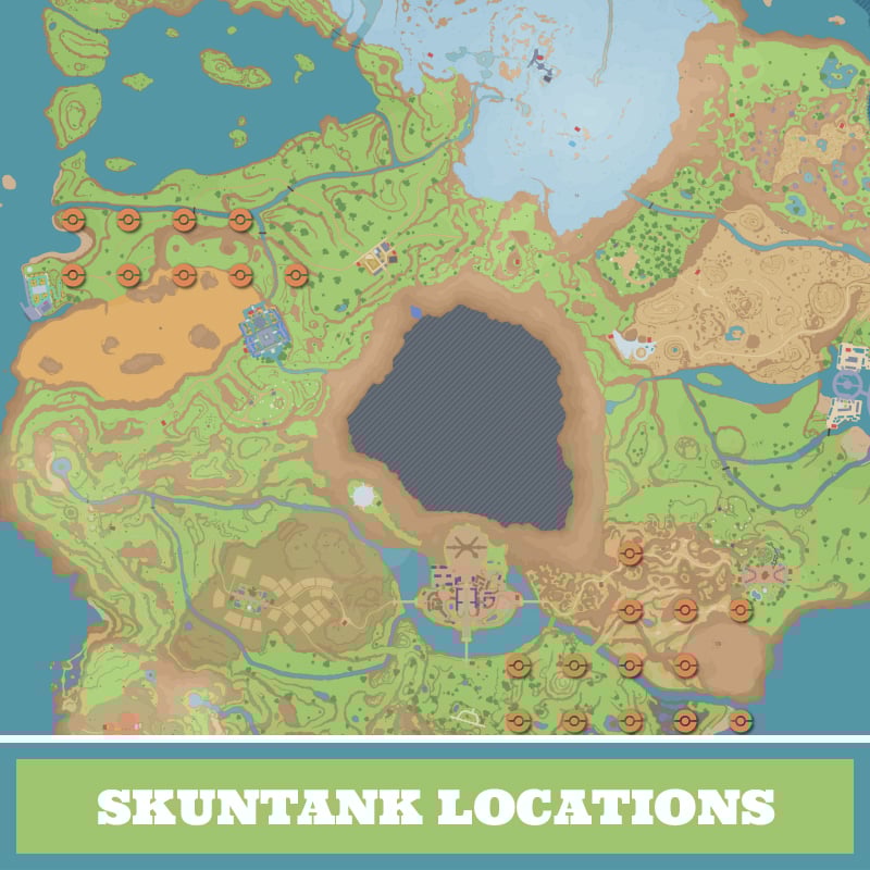 Stunky Fur Locations & Map - Where to Farm in Pokemon Scarlet and ...