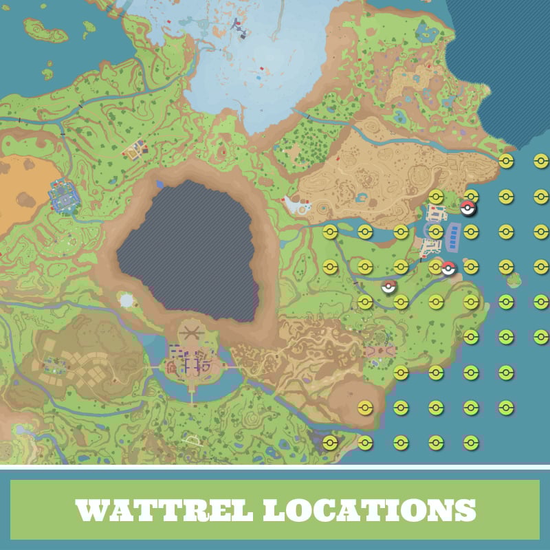 Wattrel Feather Locations & Map - Where to Farm in Pokemon Scarlet and ...