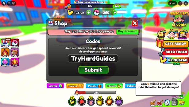 Strong Muscle Simulator Codes (May 2026) - Try Hard Guides