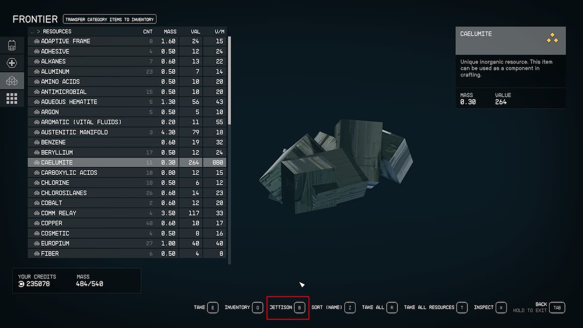 What Does Jettison Mean in Starfield Explained - Try Hard Guides