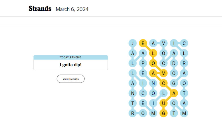 NYT Strands #3 March 6, 2024 Answers (3/6/24) - Try Hard Guides