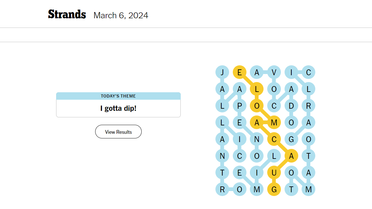 NYT Strands #3 March 6, 2024 Answers (3/6/24) - Try Hard Guides
