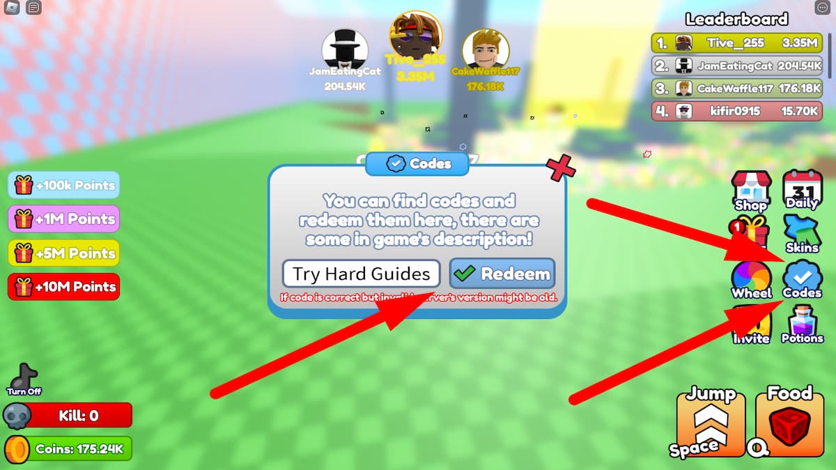 Eat Players or Die Codes [UPD] (January 2026) - Try Hard Guides