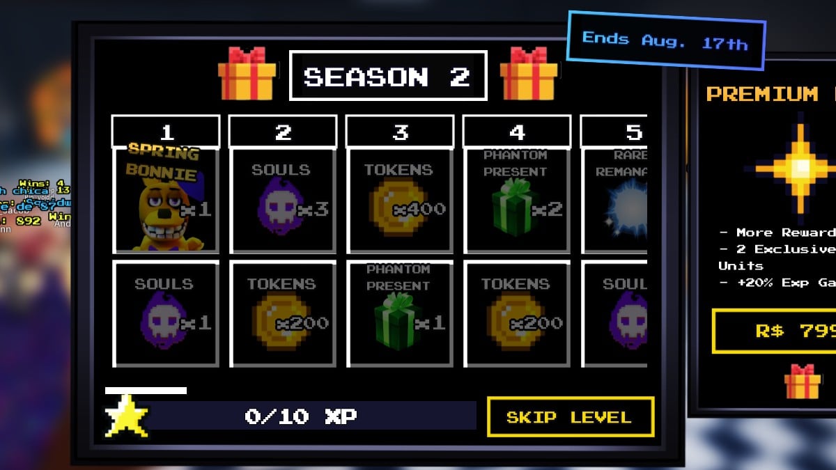 Five Nights TD All Season 2 Pass Rewards - Try Hard Guides