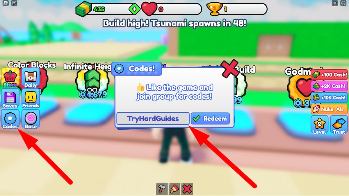 Build & Survive Tsunami Codes (June 2026) - Try Hard Guides