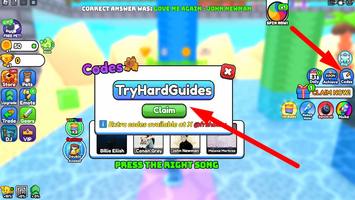 Guess The Music Codes (June 2026) - Try Hard Guides