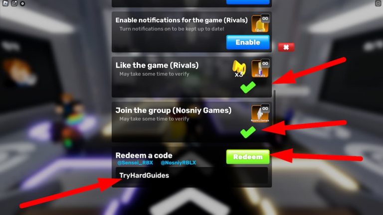 Rivals Codes (May 2026) - Try Hard Guides