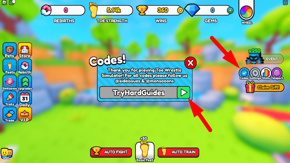 Feet Simulator Codes [New] (June 2026) - Try Hard Guides