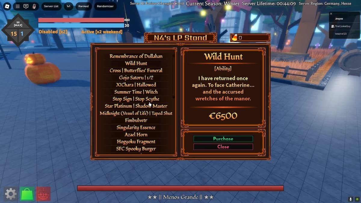 Sakura Stand Wild Hunt Spec Guide How To Get Try Hard Guides