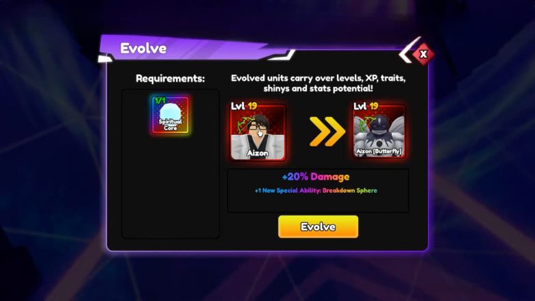 Anime Reborn Aizen Guide - How to Get & Evolve into Aizon (Butterfly ...