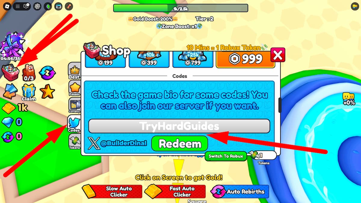 Every Click +1 Gold Codes [Update 4] (November 2025) - Try Hard Guides