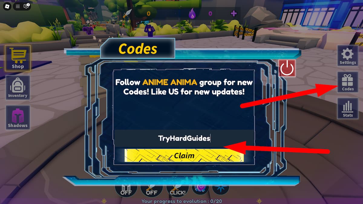 Anime Arise Evolution Codes [Beta] (May 2026) - Try Hard Guides