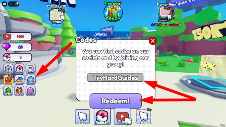 YouTube Clicker Codes [Upd] (May 2026) - Try Hard Guides