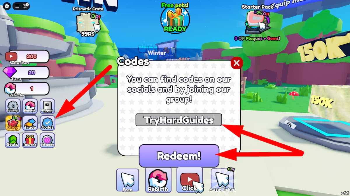YouTube Clicker Codes [Upd] (November 2025) - Try Hard Guides