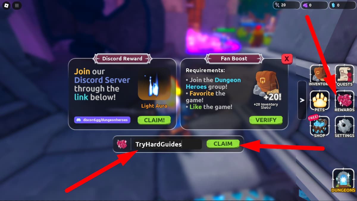 Dungeon Heroes Codes (November 2025) - Try Hard Guides