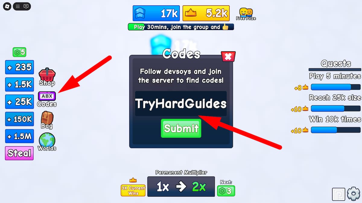 Grow Every Step Codes (June 2026) - Try Hard Guides