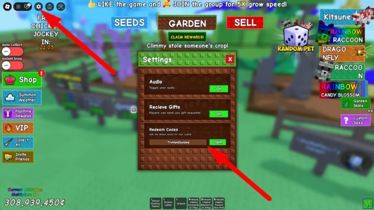 Growing the Garden Codes (May 2026) - Try Hard Guides