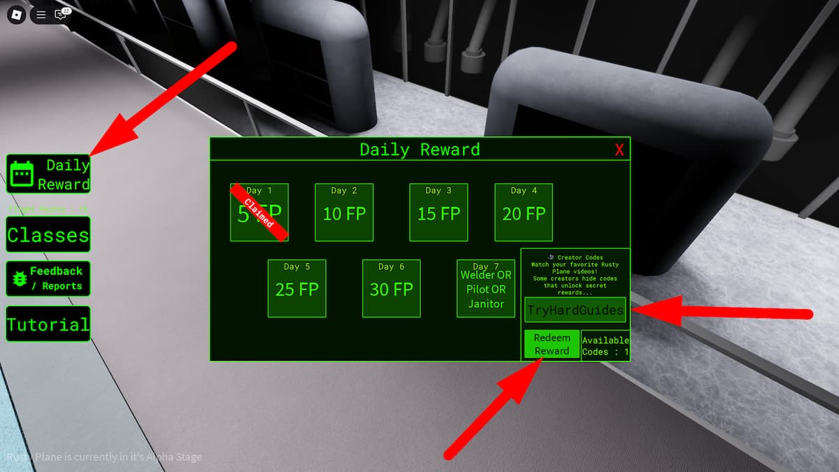 Rusty Plane Codes (October 2025) - Try Hard Guides