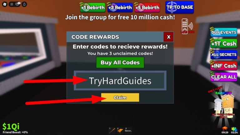 Steal The Free Brainrot Modded Codes (December 2025) - Try Hard Guides