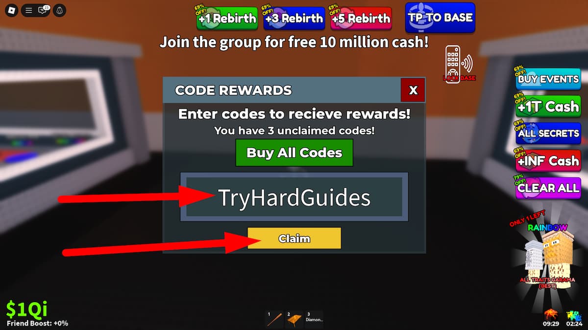 Steal The Free Brainrot Modded Codes (December 2025) - Try Hard Guides