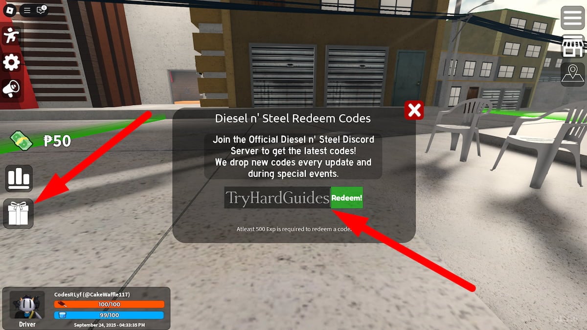 Diesel n' Steel Codes (November 2025) - Try Hard Guides