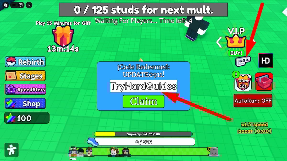 Run 122,958 Studs for a Speedster Codes [Races] (December 2025) - Try ...