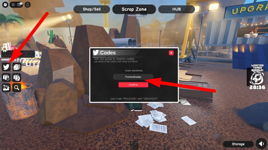 Scrap It Codes [Release] (December 2025) - Try Hard Guides