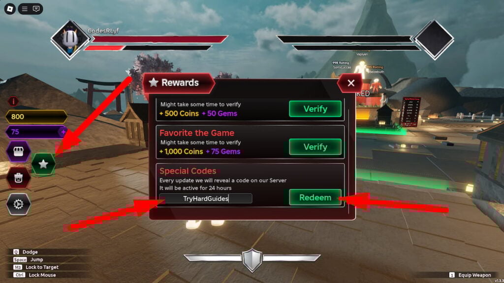 Dueling Grounds Codes [New Weapons] (December 2025) - Try Hard Guides