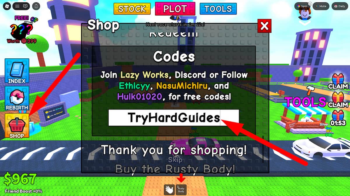 Make a Car Codes (May 2026) - Try Hard Guides