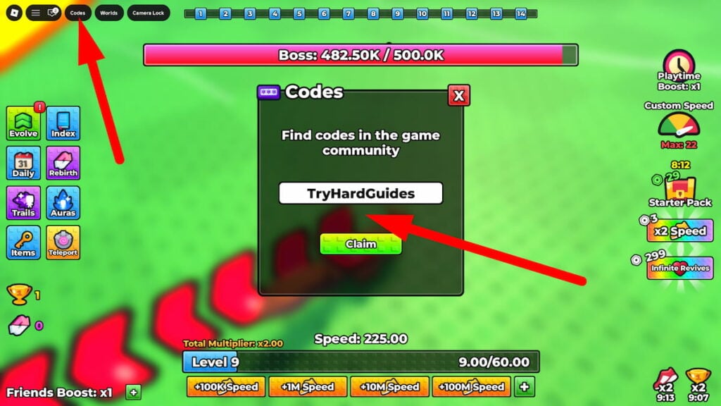 +1 Speed Evolve Codes [Upd 6] (June 2026) - Try Hard Guides