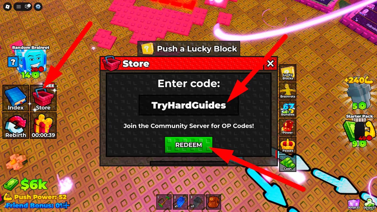 Push a Lucky Block Codes (June 2026) - Try Hard Guides